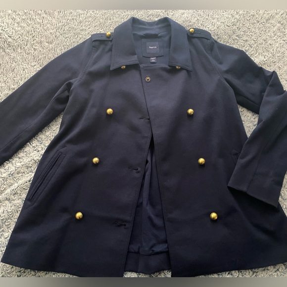 GAP | Jackets & Coats | Navy Blue Button Up Jacket | Poshmark